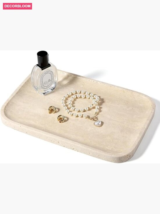 Other | Natural Stone Vanity Tray Rectangular 12x8 Marble Catchall For ...